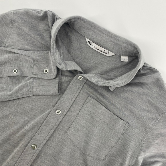 Travis Mathew | Shirts | Travis Mathew Shirt Mens Large Gray Pima Blend ...